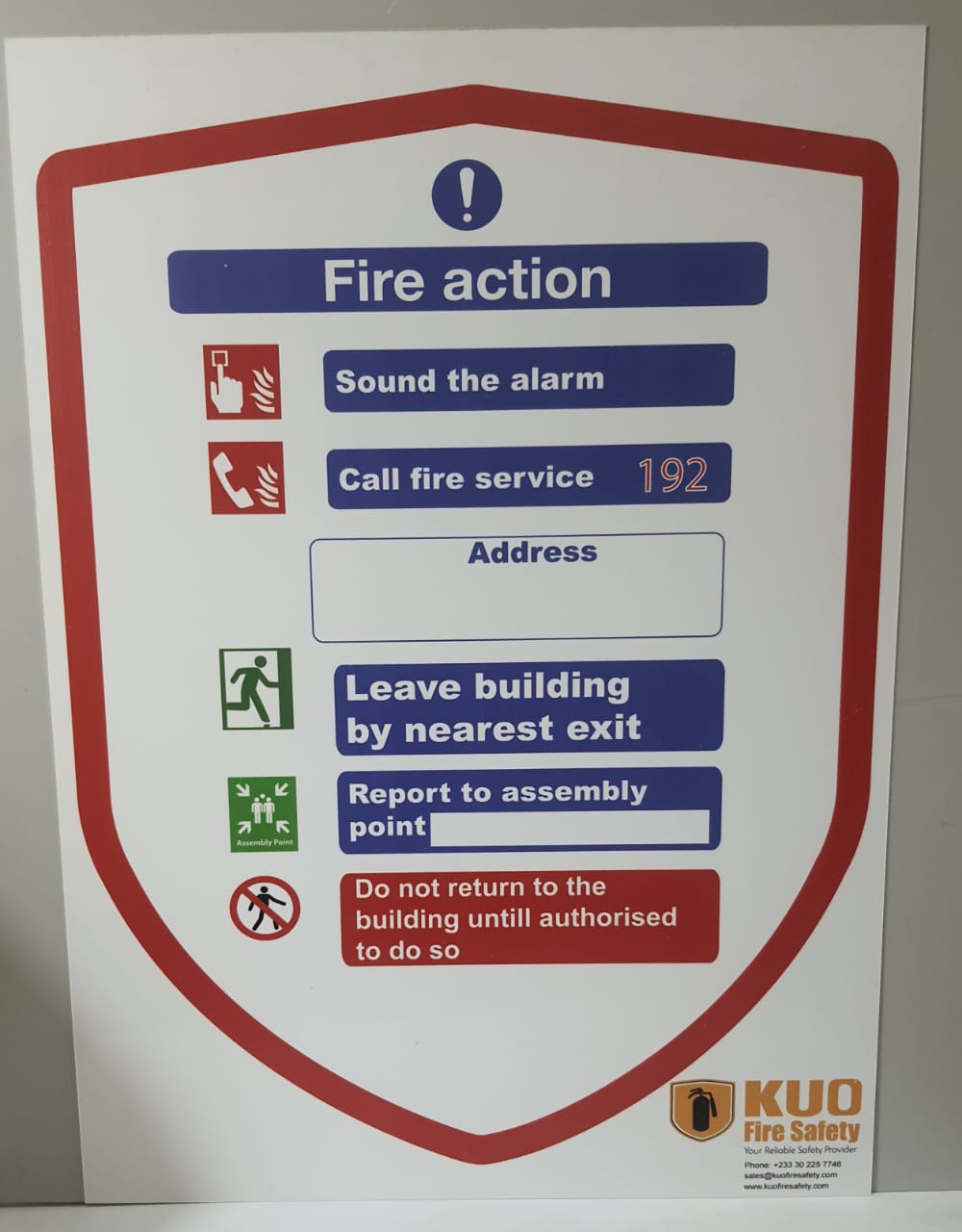 Signage | KUO FIRE SAFETY LTD.